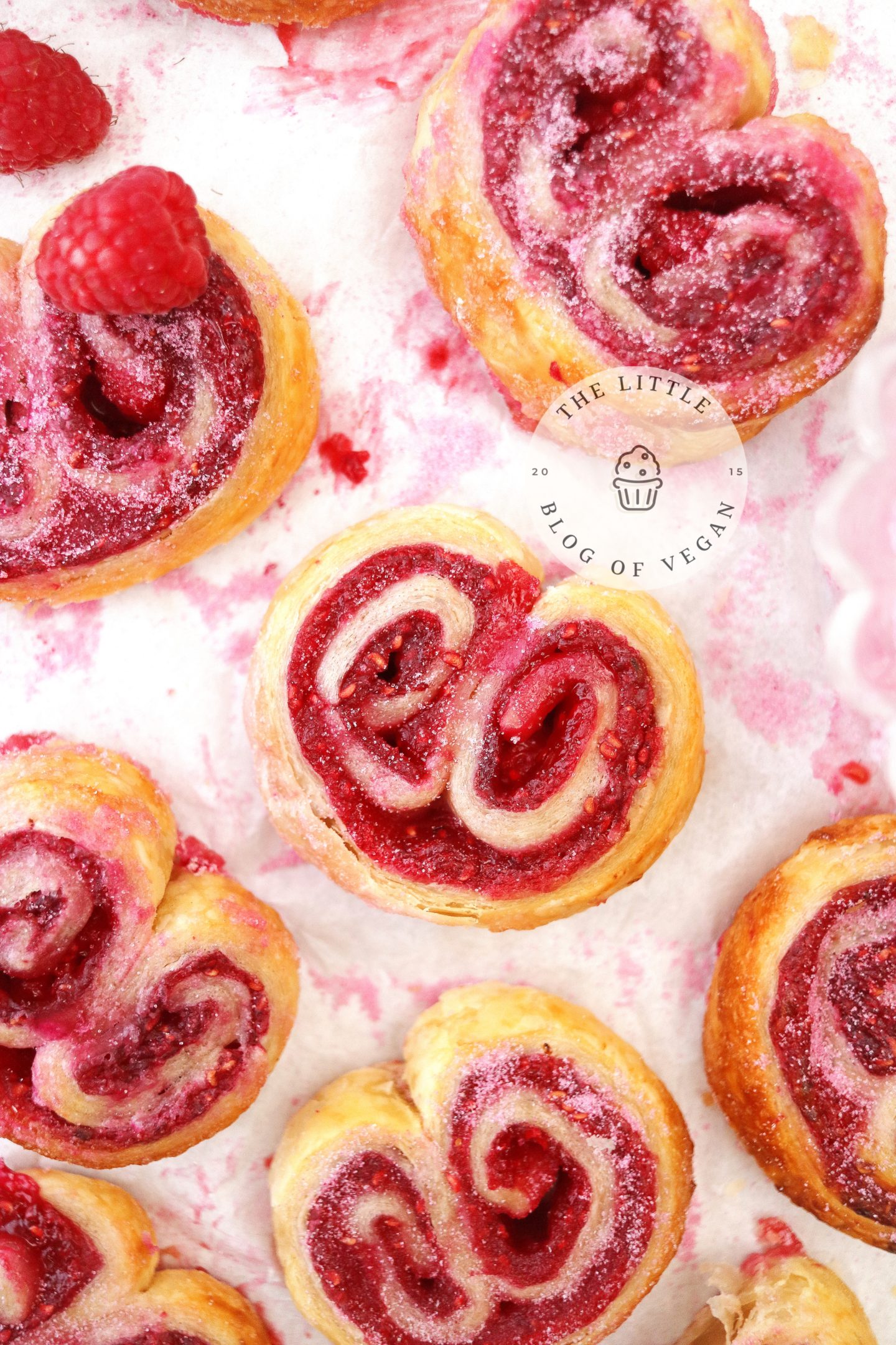 Vegan Raspberry Puff Pastry Hearts - The Little Blog Of Vegan
