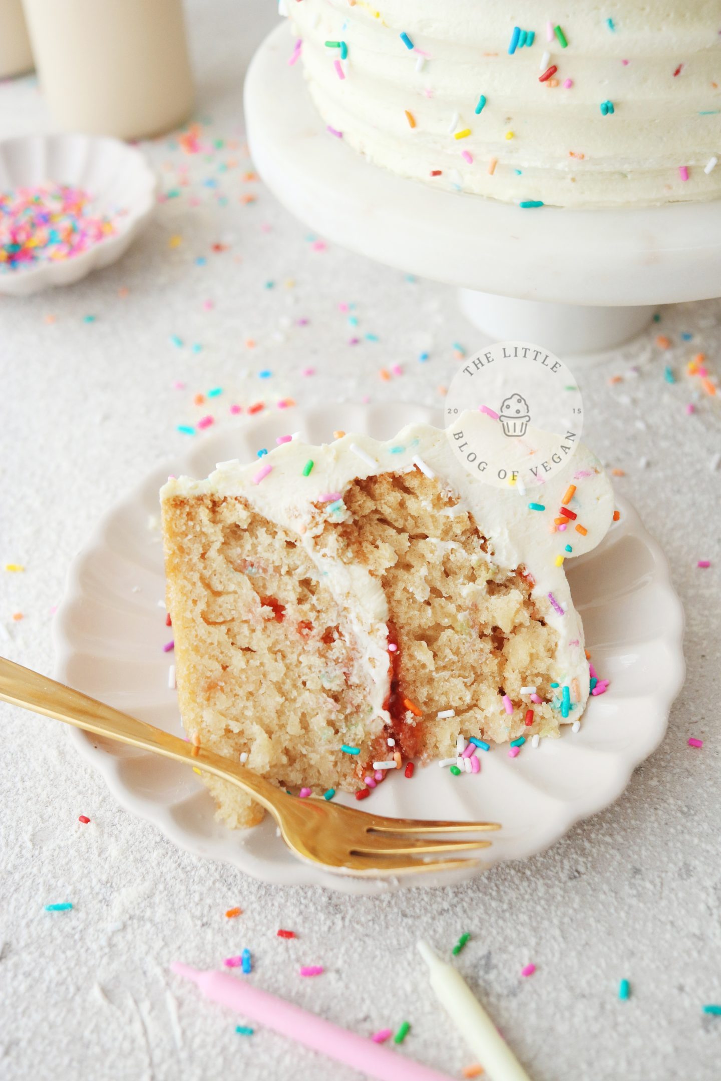 Vegan Funfetti Cake - The Little Blog Of Vegan