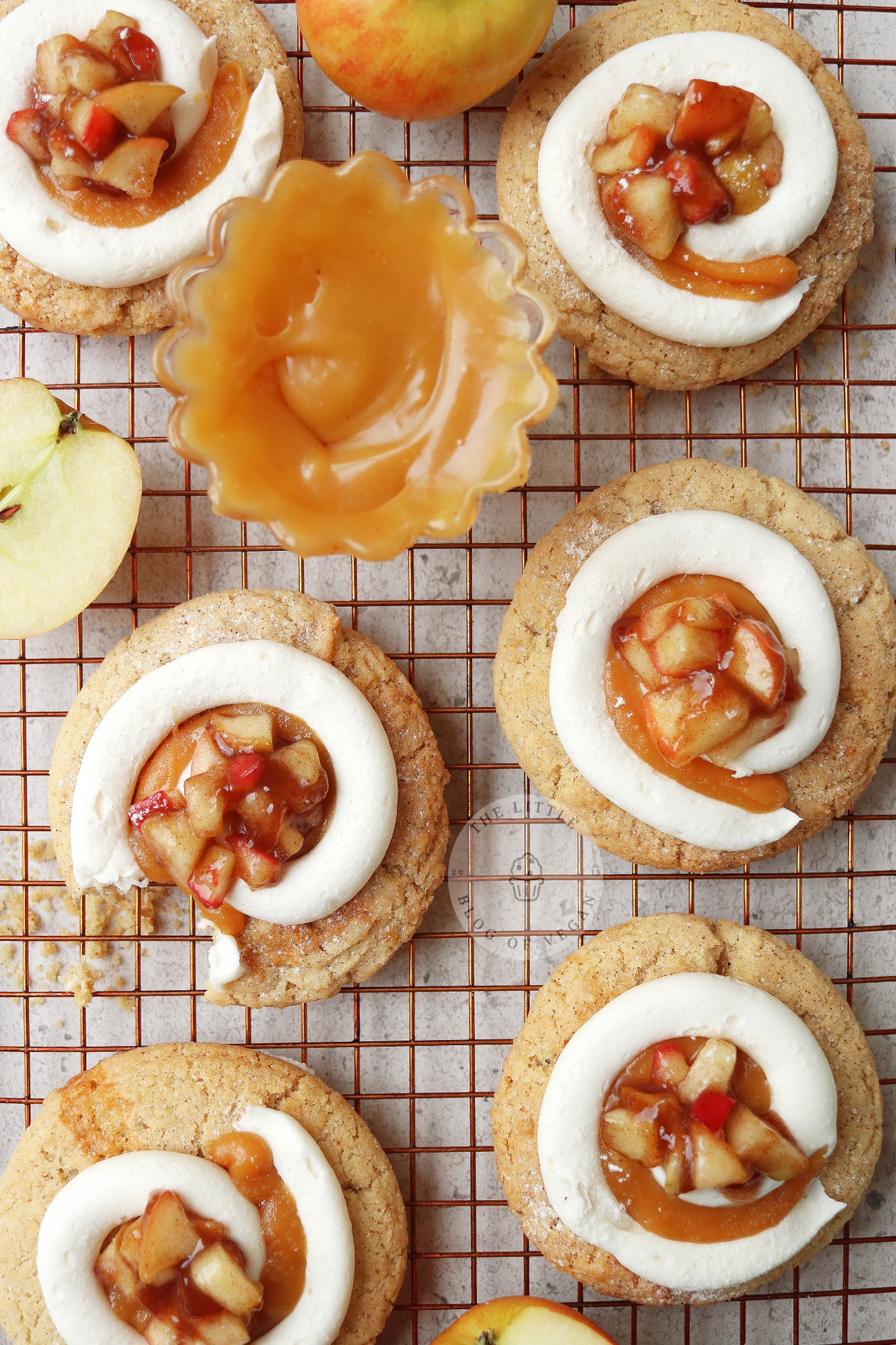 Vegan Caramel Apple Cookies - The Little Blog Of Vegan