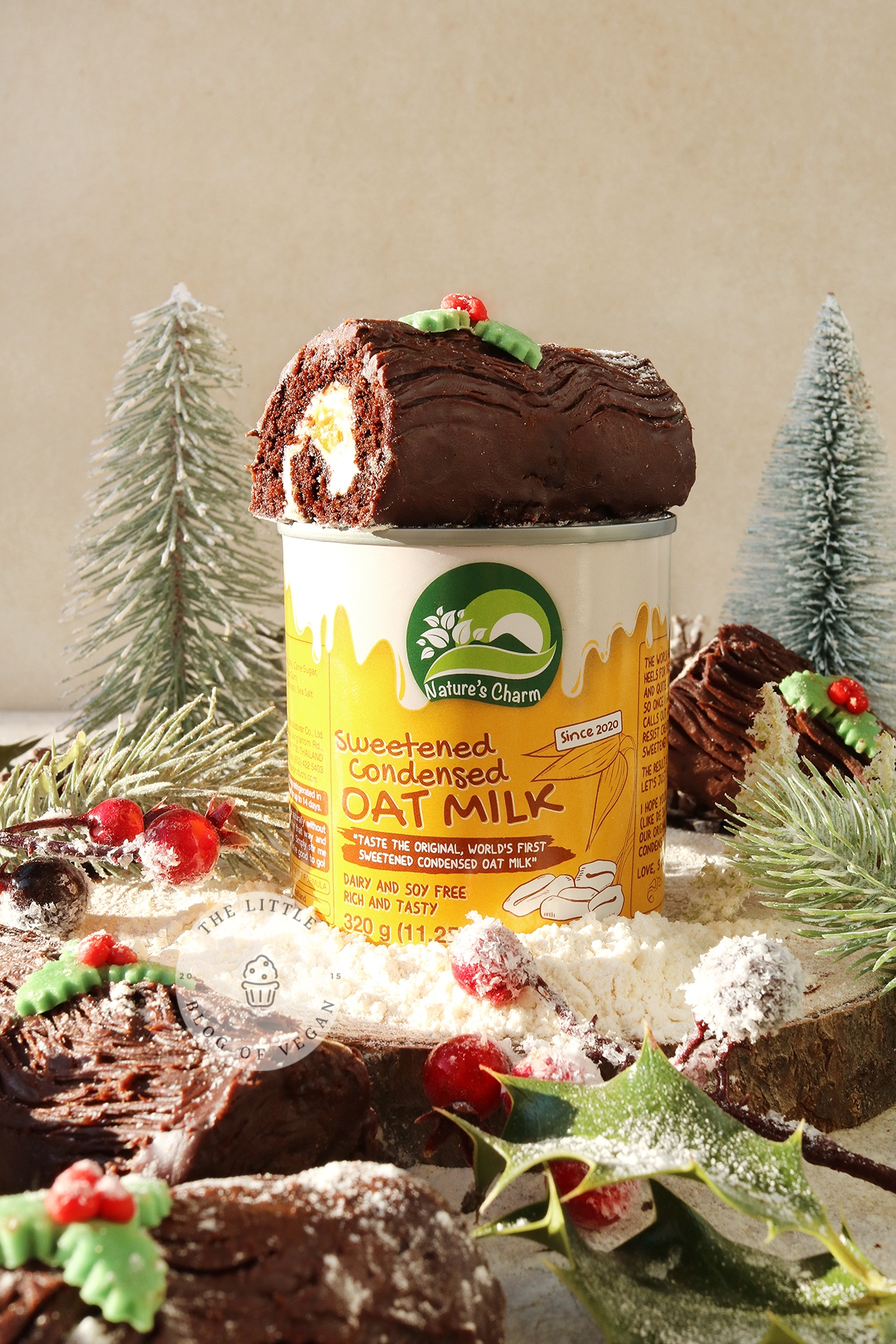 Gluten-free Vegan Mini Yule Logs - The Little Blog Of Vegan