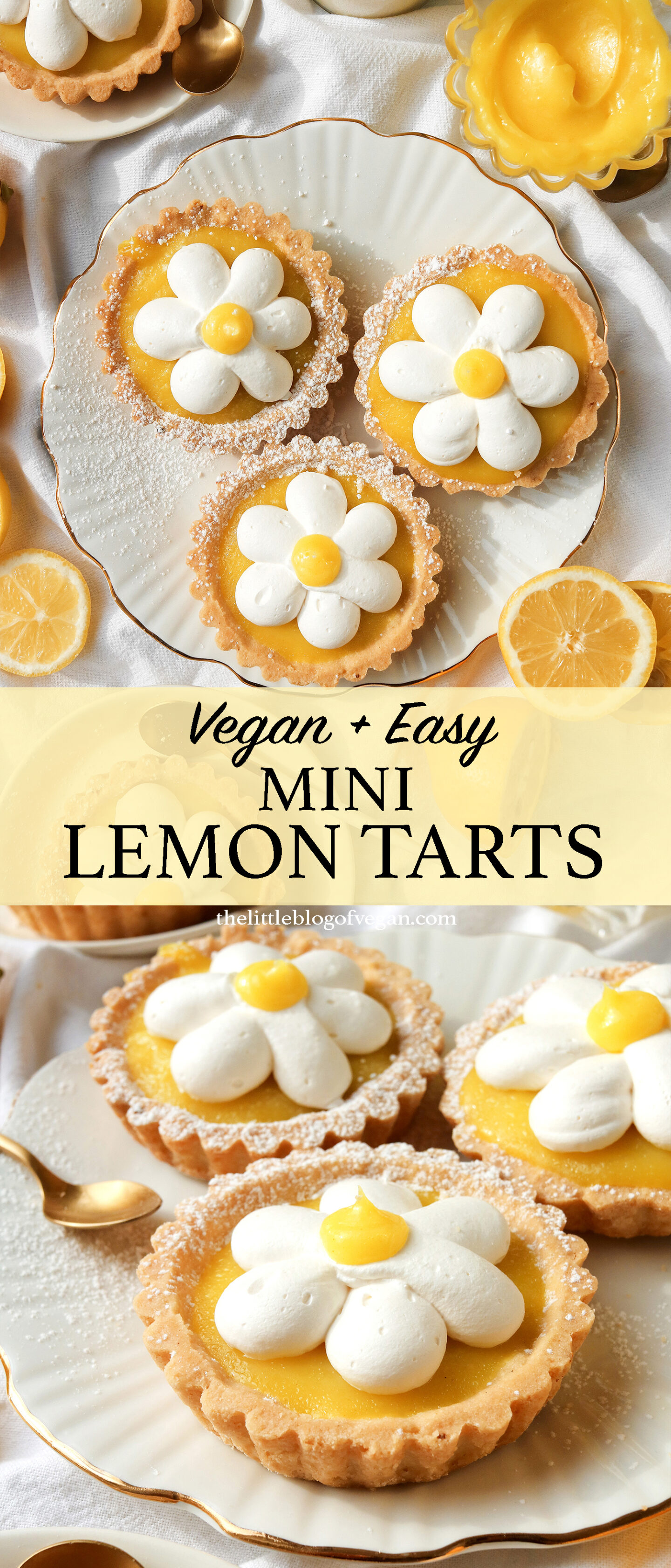 Mini Vegan Lemon Tarts - The Little Blog Of Vegan