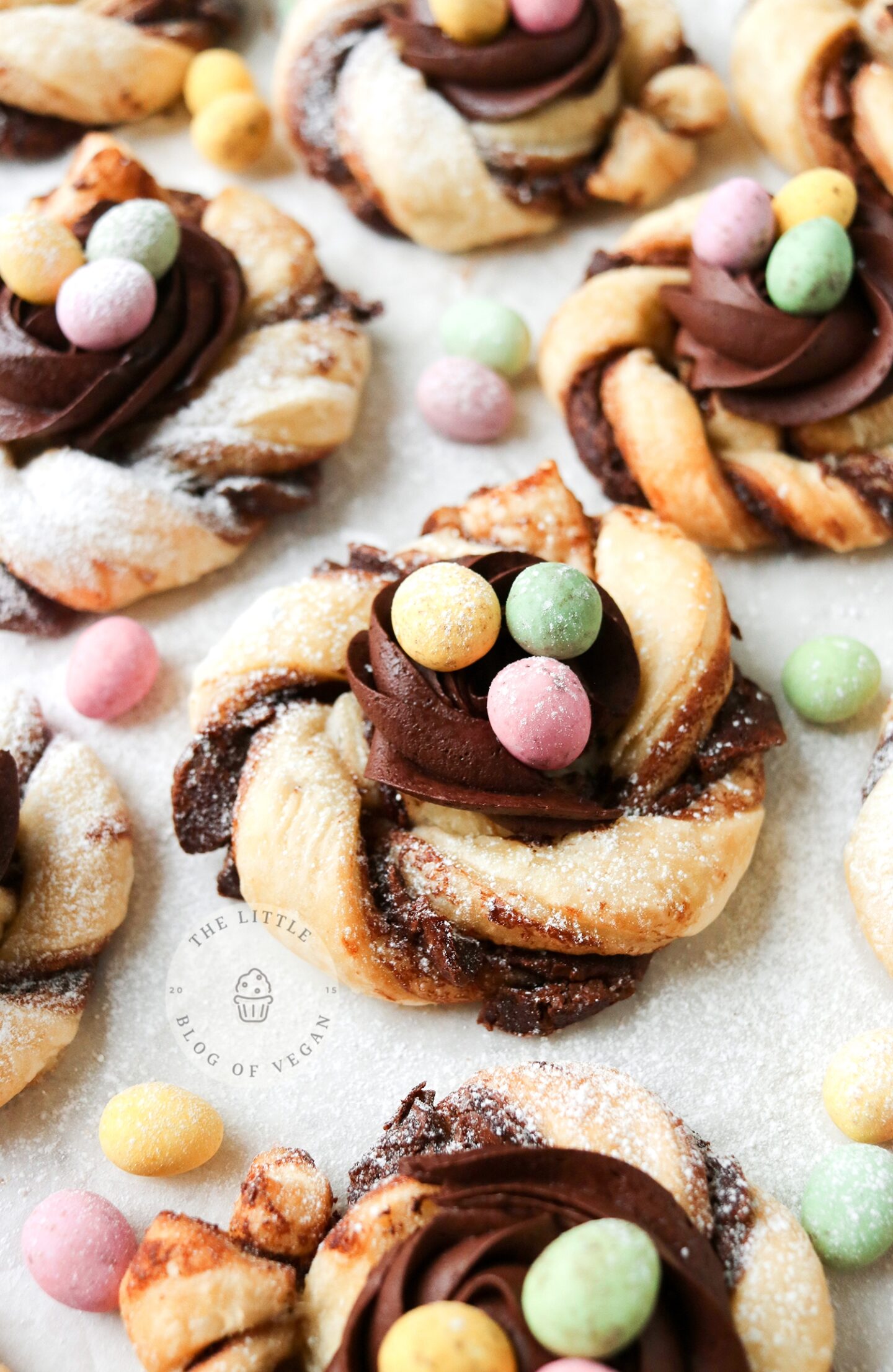 Vegan Puff Pastry Easter Nests - The Little Blog Of Vegan