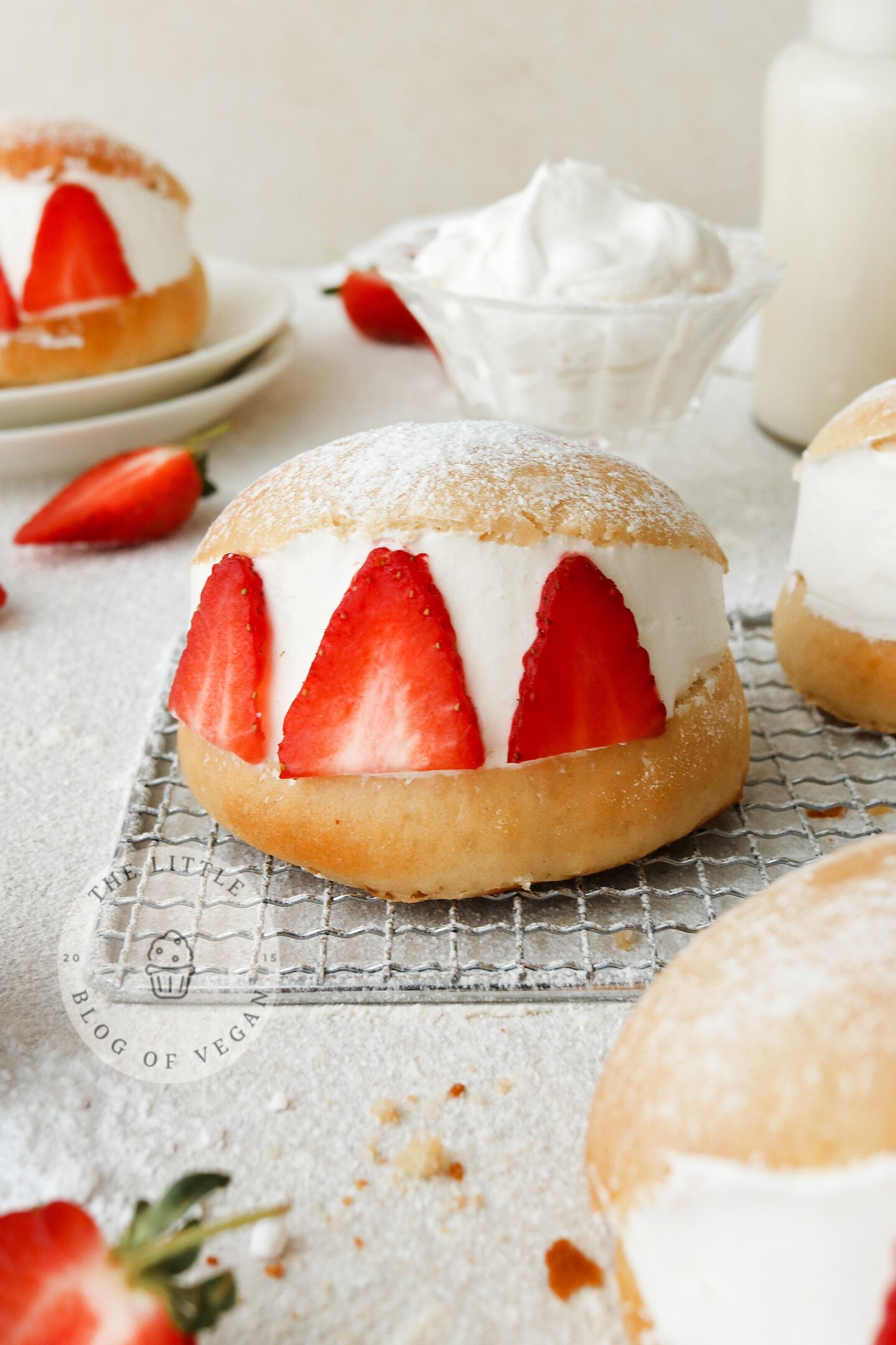 Vegan Cream Buns - The Little Blog Of Vegan