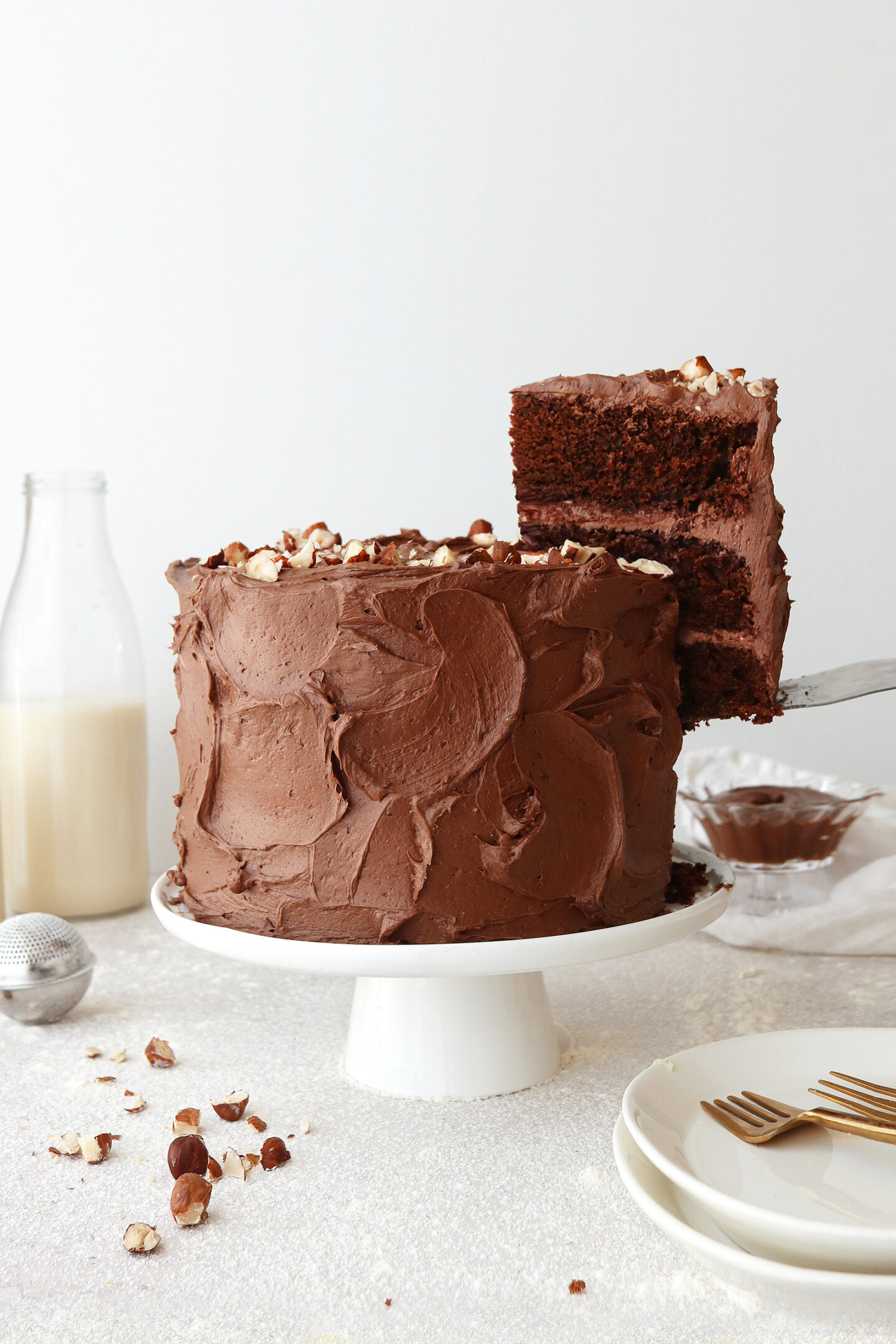 Vegan Nutella Cake - The Little Blog Of Vegan