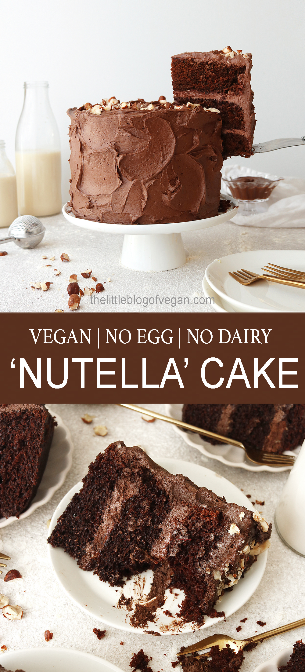 Vegan Nutella Cake - The Little Blog Of Vegan
