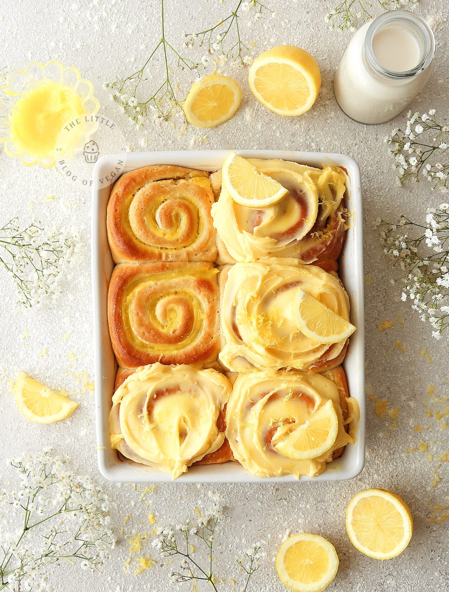 Vegan Lemon Sweet Rolls - The Little Blog Of Vegan
