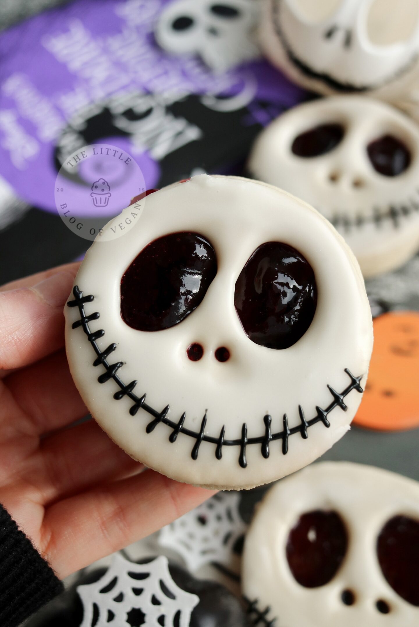 Easy Jack Skellington Cookies - The Little Blog Of Vegan