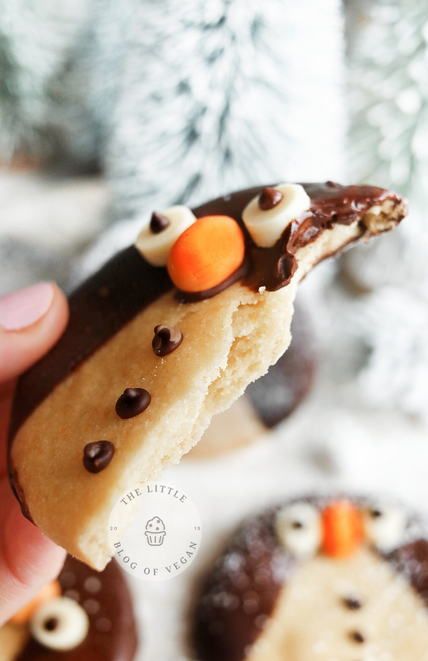 Vegan Penguin Shortbread Cookies - The Little Blog Of Vegan