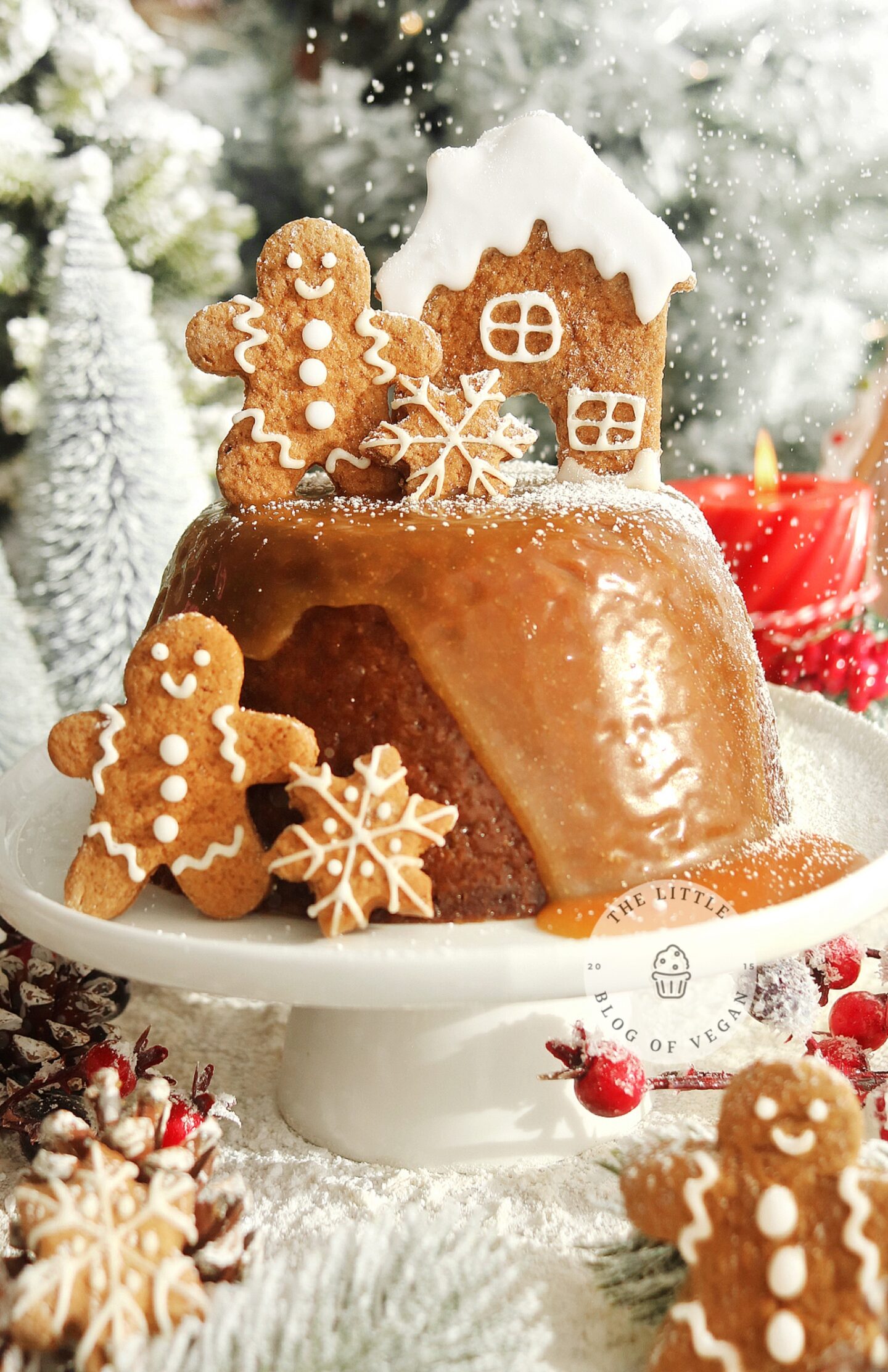 Vegan Gingerbread Steamed Pudding - The Little Blog Of Vegan