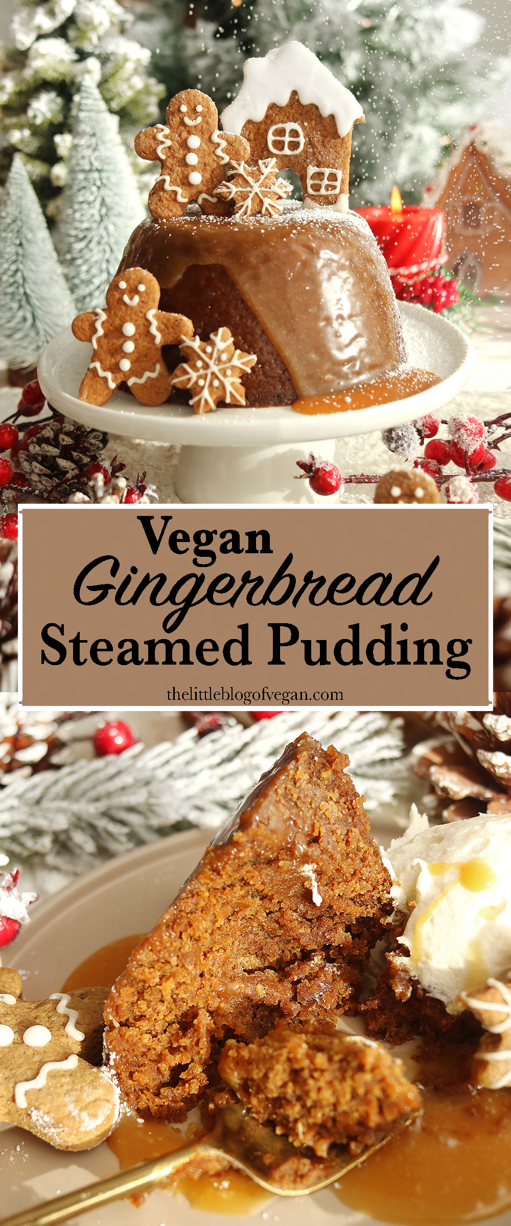 Vegan Gingerbread Steamed Pudding - The Little Blog Of Vegan