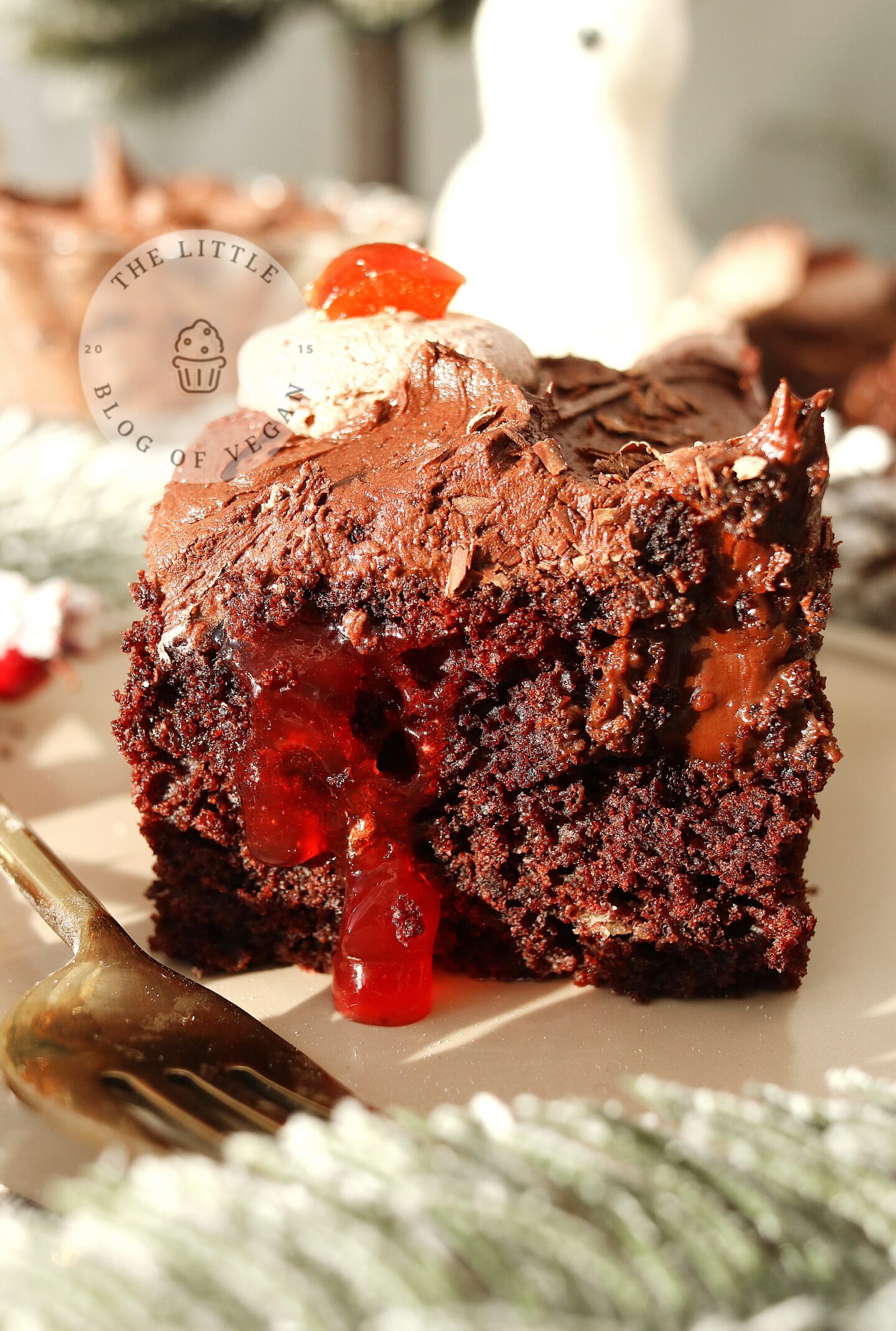 Vegan Black Forest Sheet Cake - The Little Blog Of Vegan