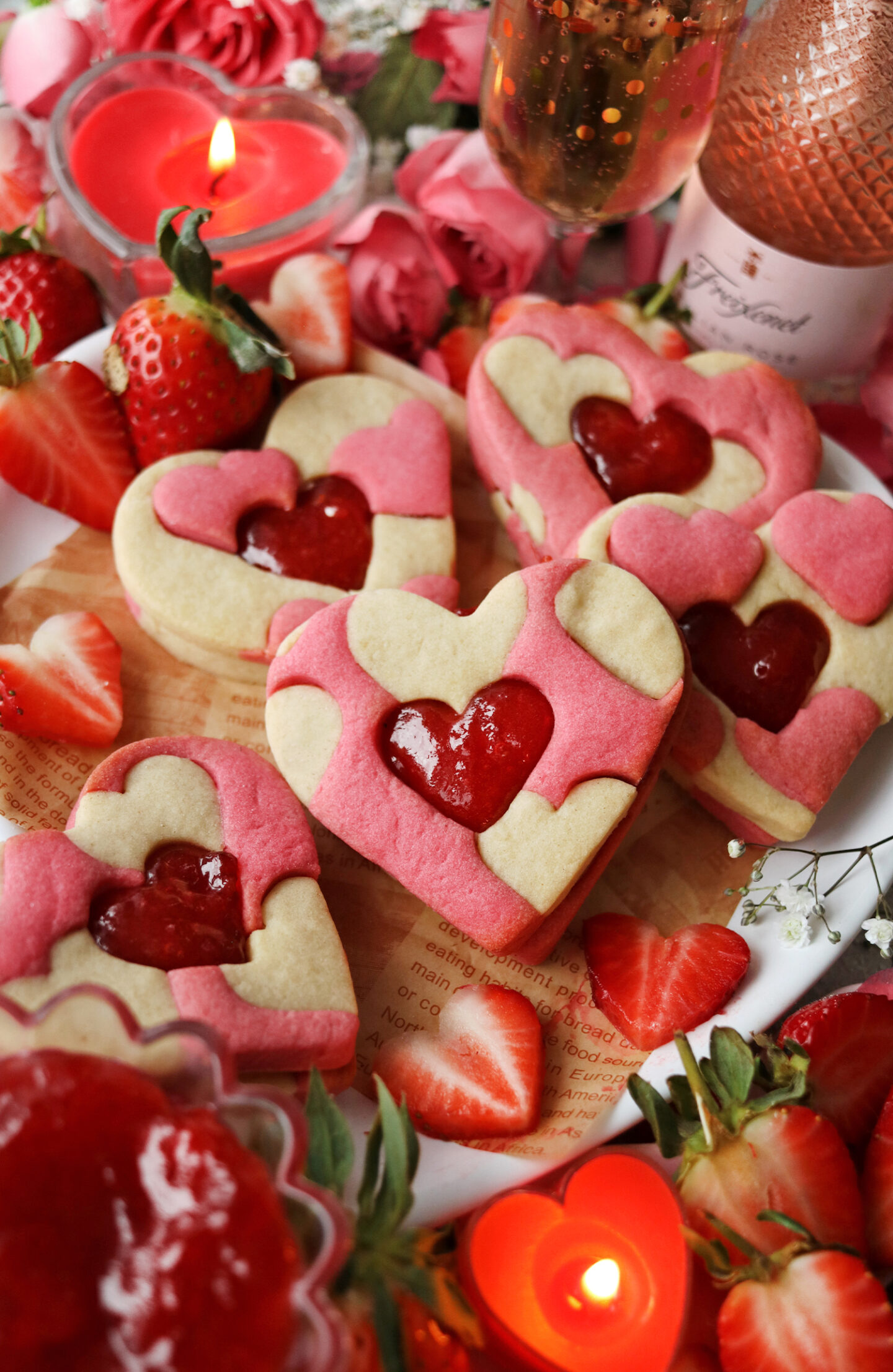 Vegan Strawberry Linzer Cookies - The Little Blog Of Vegan