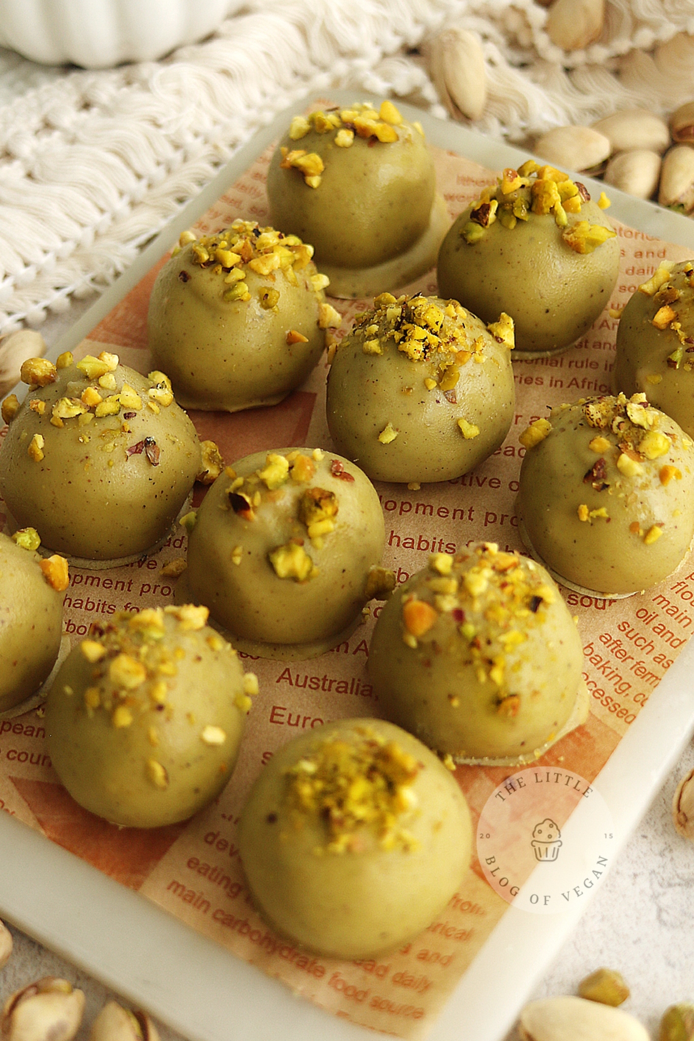 No-Bake Pistachio Truffles - The Little Blog Of Vegan
