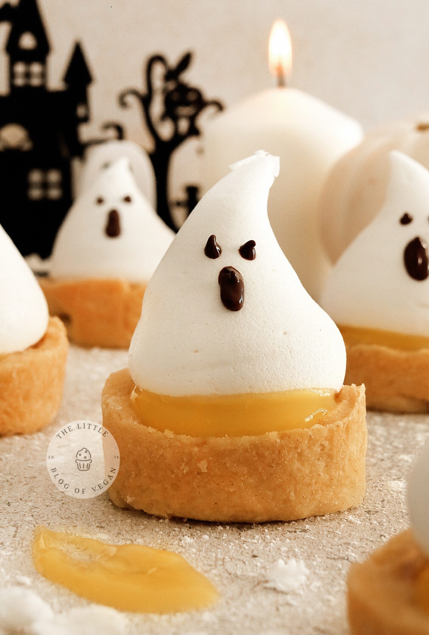 Vegan Lemon Ghost Tarts - The Little Blog Of Vegan