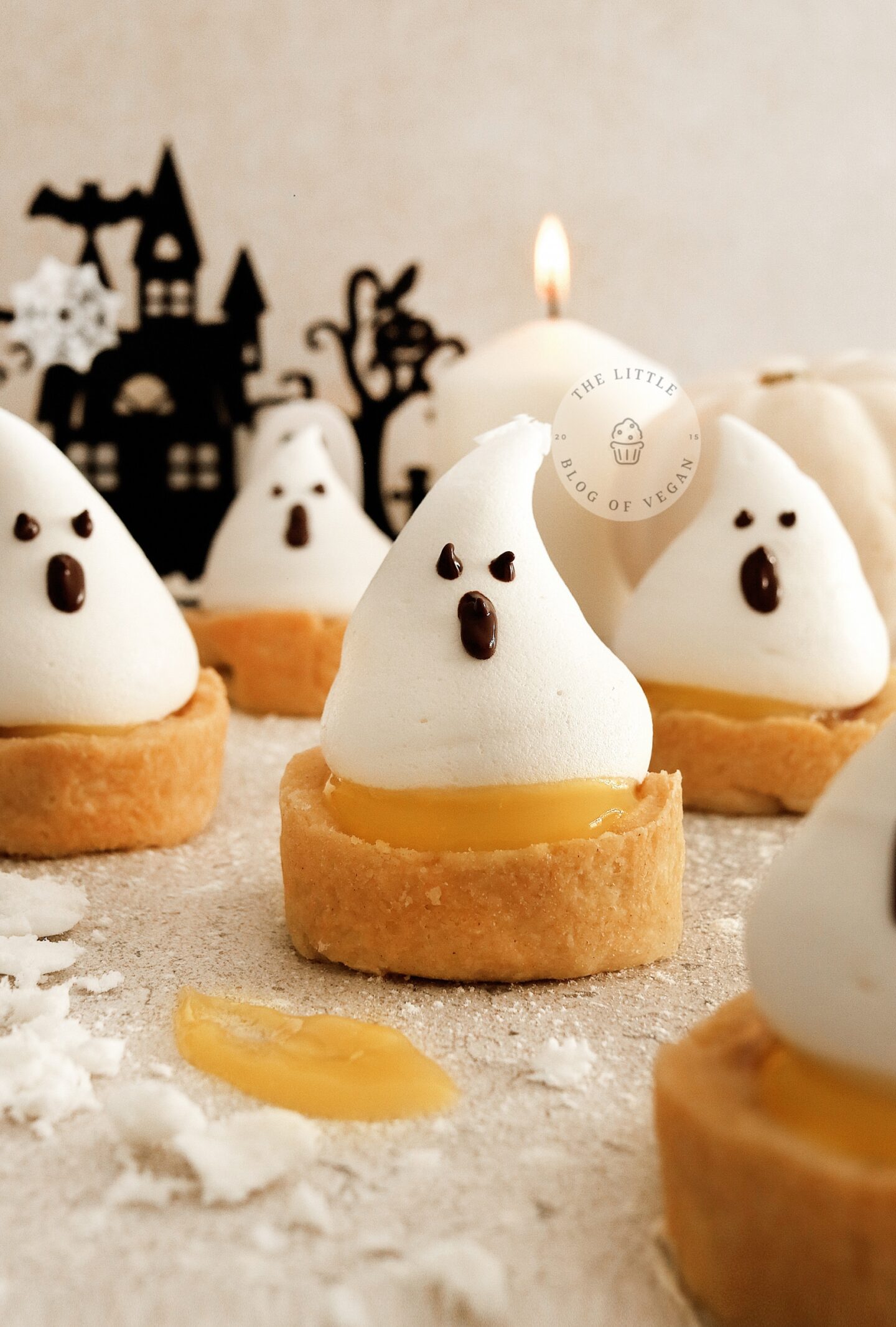 Vegan Lemon Ghost Tarts - The Little Blog Of Vegan