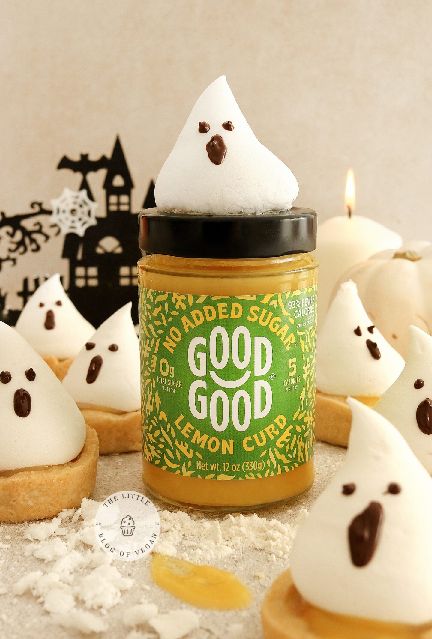 Vegan Lemon Ghost Tarts - The Little Blog Of Vegan
