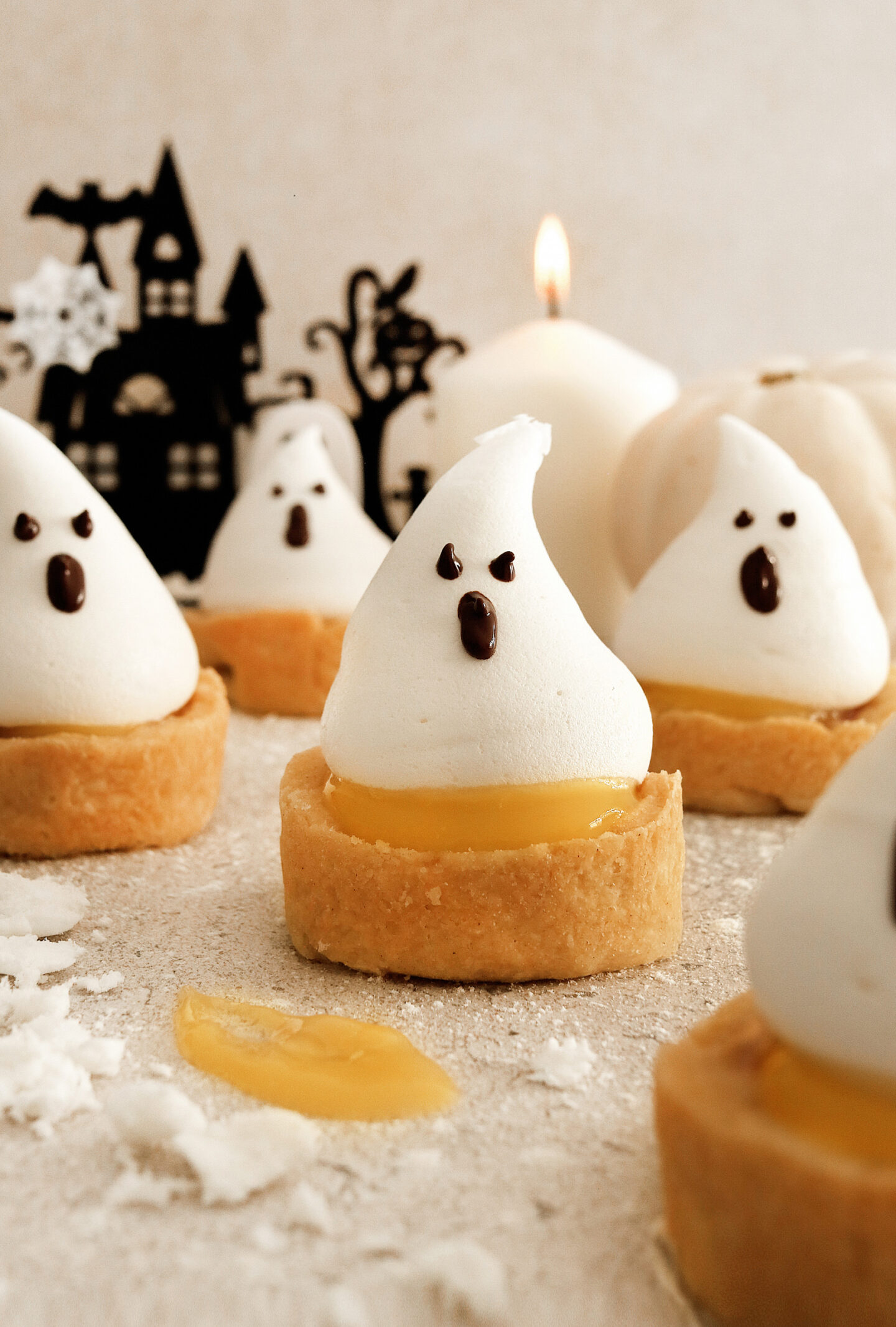 Vegan Lemon Ghost Tarts - The Little Blog Of Vegan