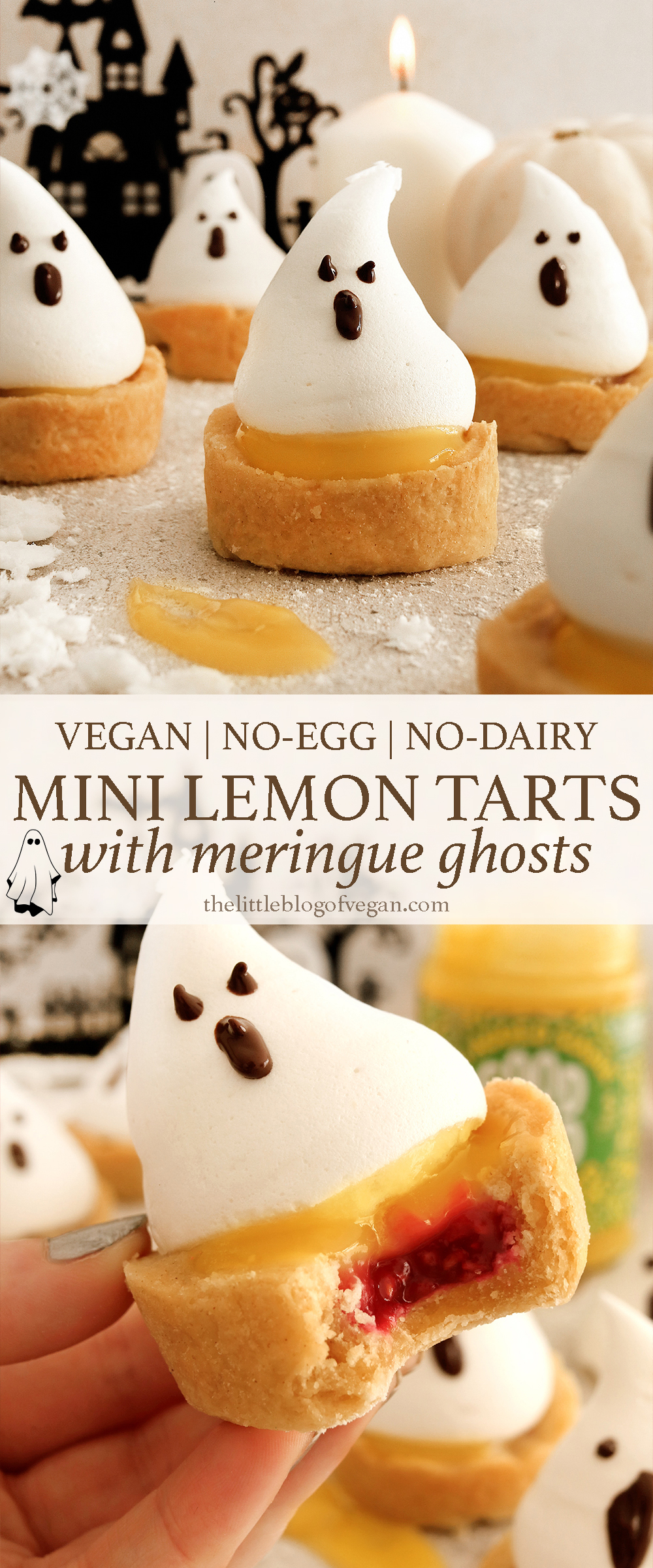 Vegan Lemon Ghost Tarts - The Little Blog Of Vegan