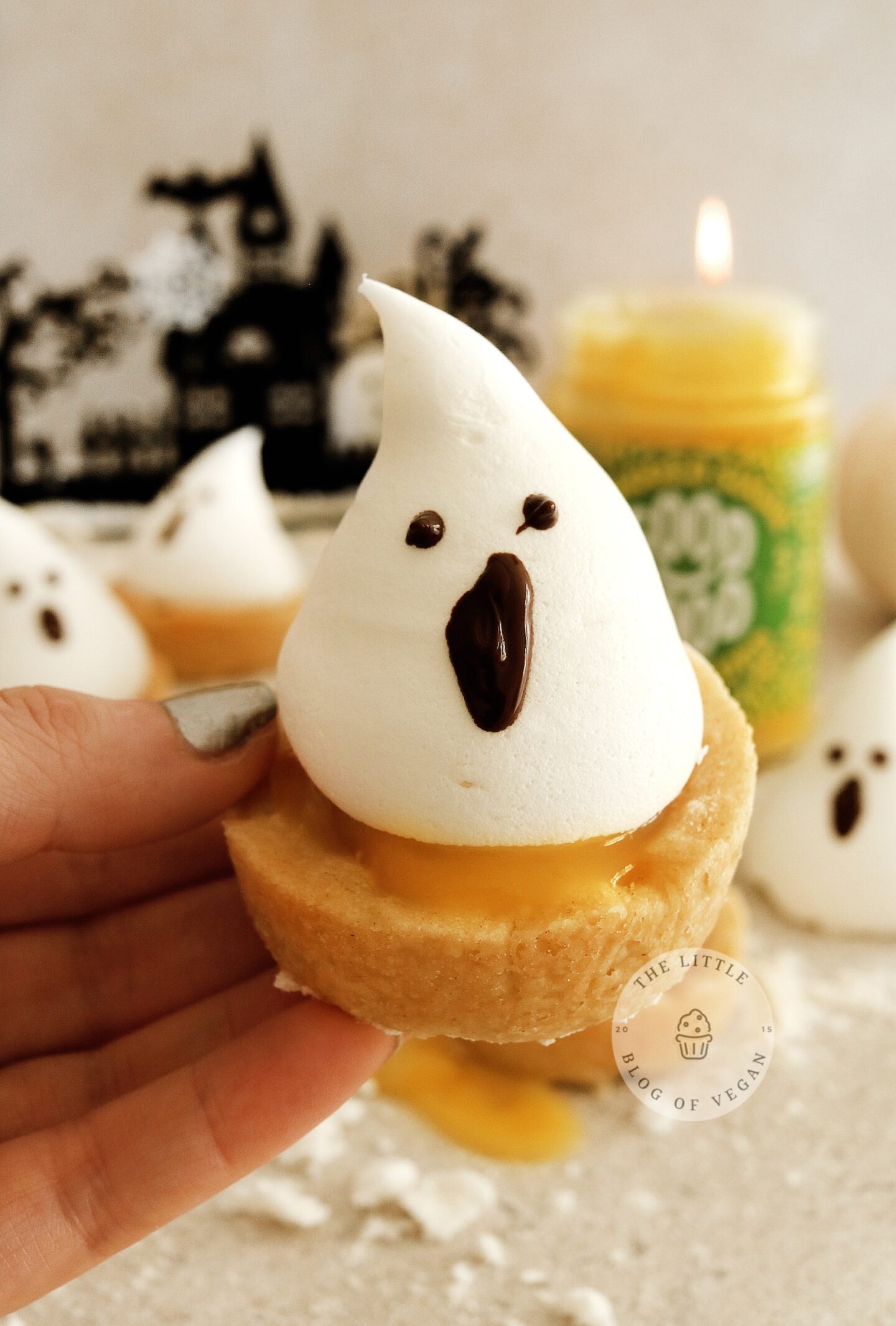Vegan Lemon Ghost Tarts - The Little Blog Of Vegan