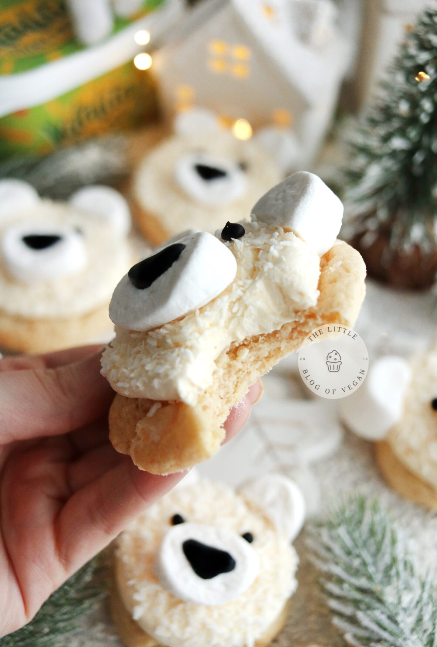 Vegan Polar Bear Cookies - The Little Blog Of Vegan