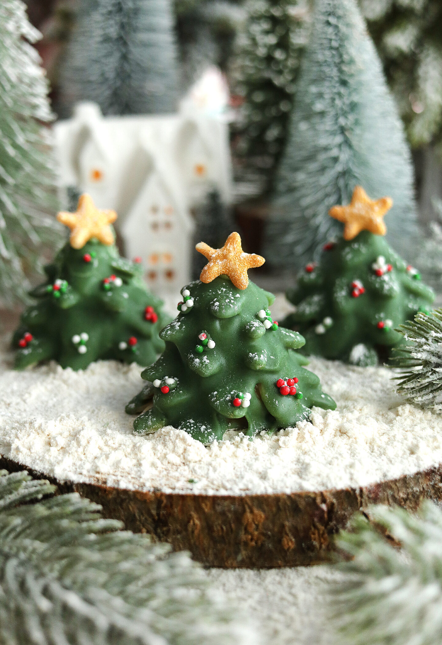 No-Bake Christmas Tree Truffles - The Little Blog Of Vegan