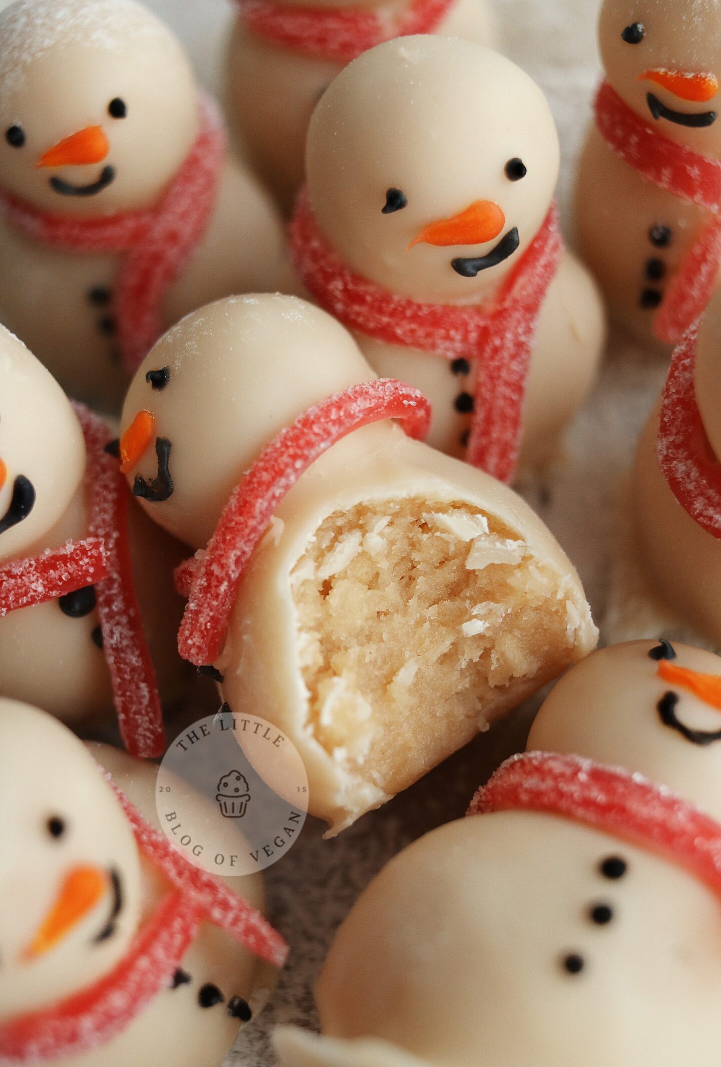 No-Bake Snowman Truffles - The Little Blog Of Vegan
