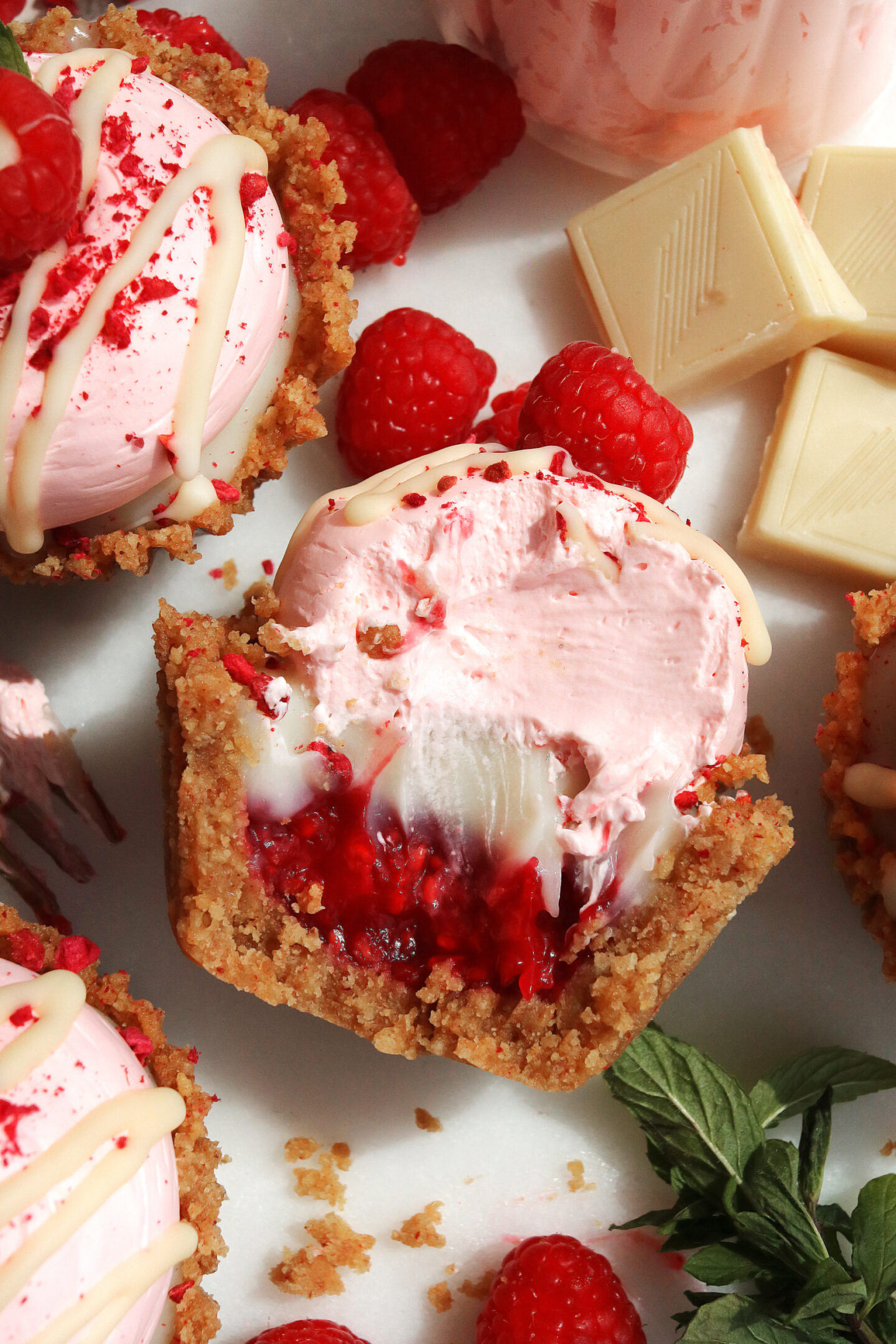 No-Bake Raspberry Cookie Cups - The Little Blog Of Vegan