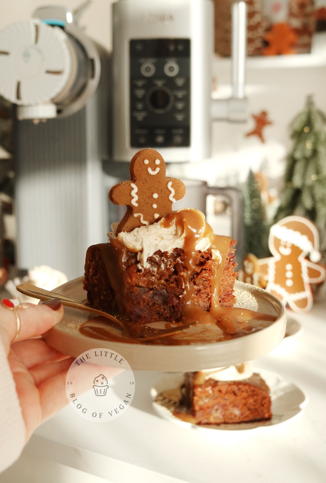 Vegan Gingerbread Sticky Toffee Pudding - The Little Blog Of Vegan