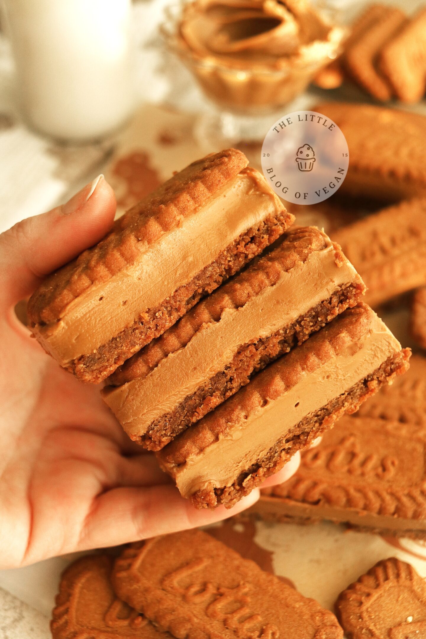 No-Bake Lotus Biscoff Slices - The Little Blog Of Vegan