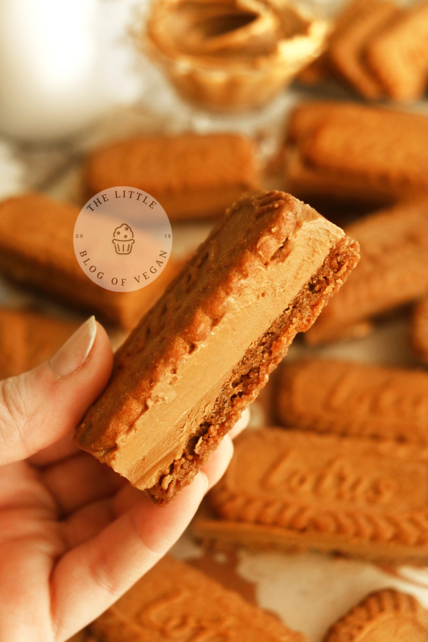 No-Bake Lotus Biscoff Slices - The Little Blog Of Vegan