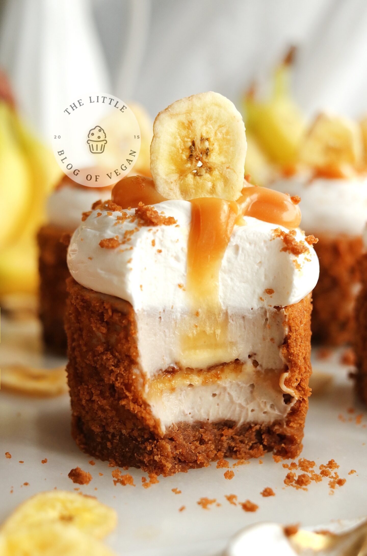 Mini No-Bake Banoffee Cheesecakes - The Little Blog Of Vegan