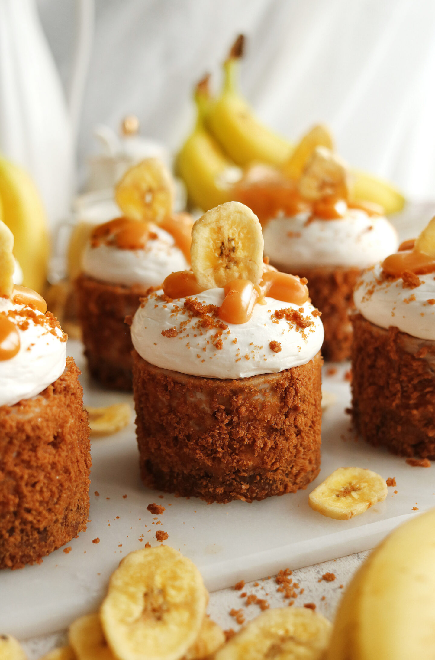 Mini No-Bake Banoffee Cheesecakes - The Little Blog Of Vegan