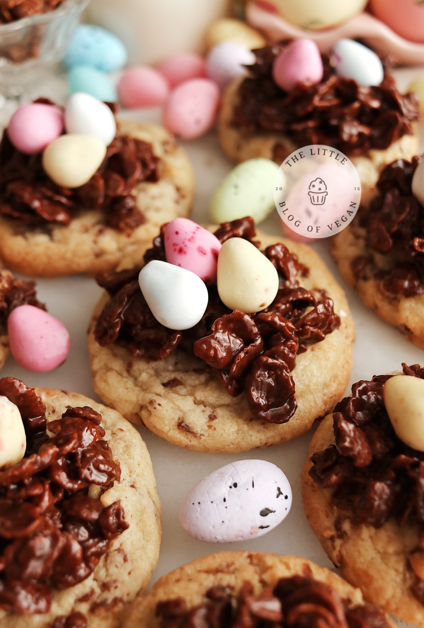 Vegan Mini Egg Cornflake Cookies - The Little Blog Of Vegan