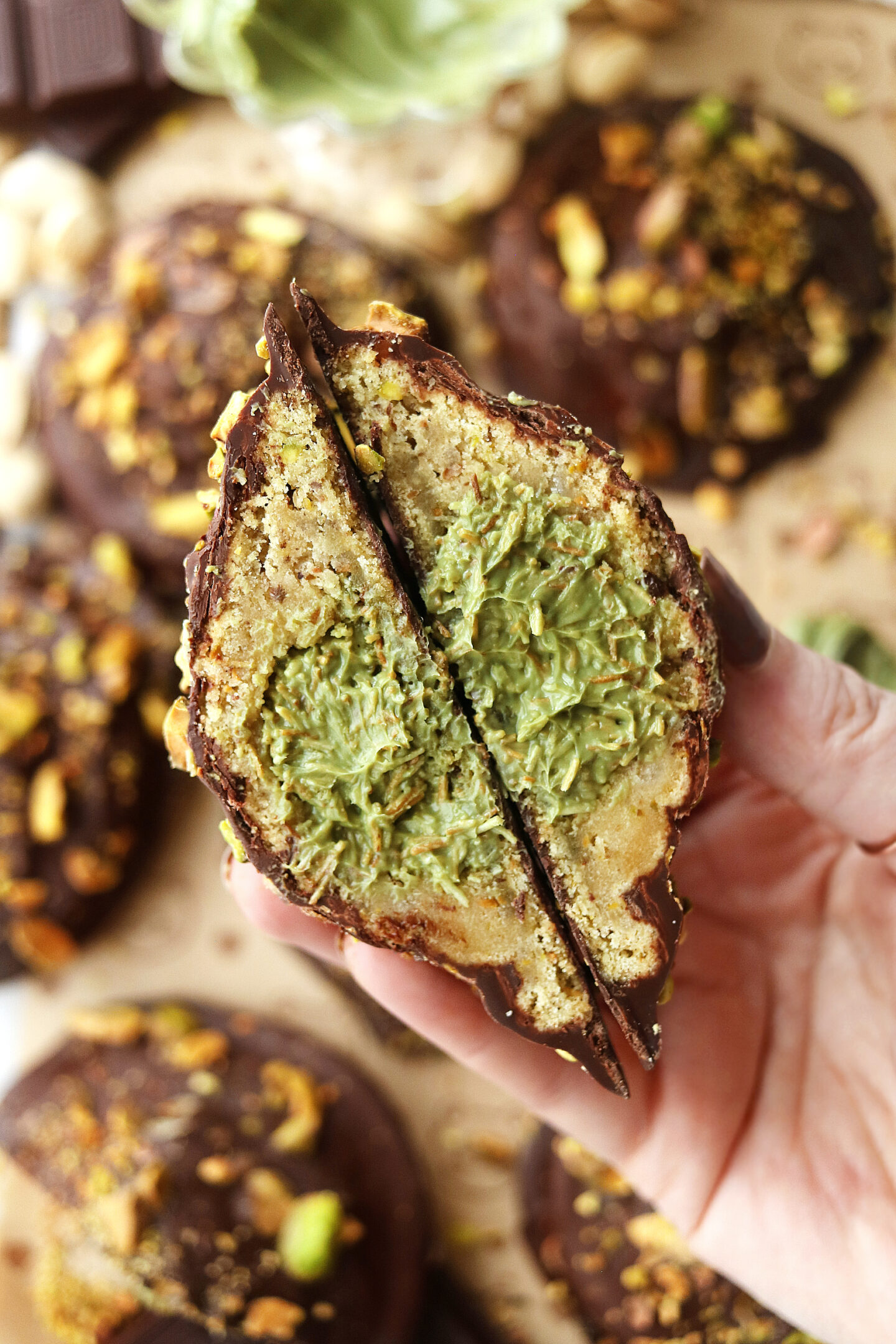 Vegan Chocolate Pistachio Cookies - The Little Blog Of Vegan